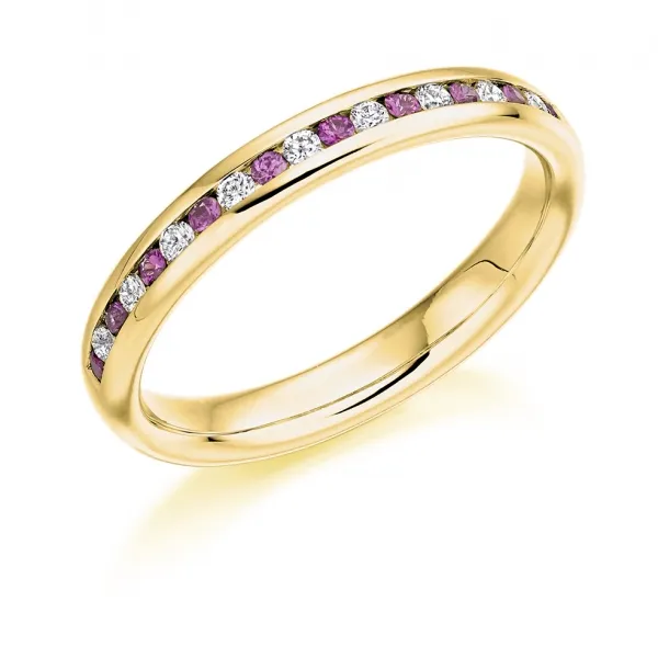 Buy Pink Sapphire Eternity Band White Gold In Uk